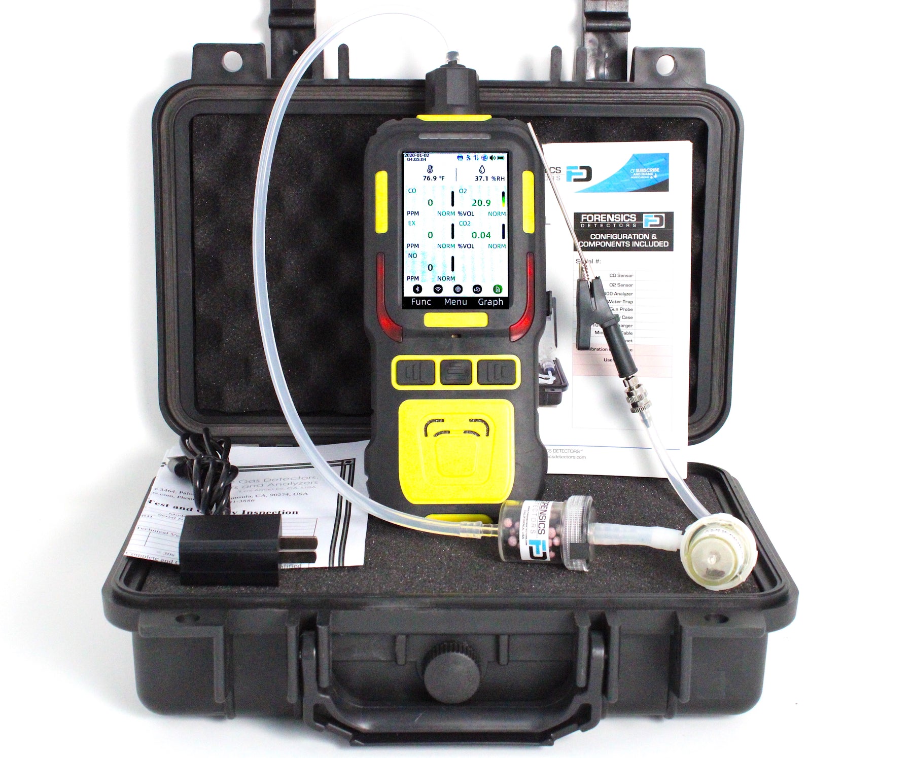 5 Gas Analyzer | Automotive Exhaust Emission | CO, O2, HC, NOx, CO2