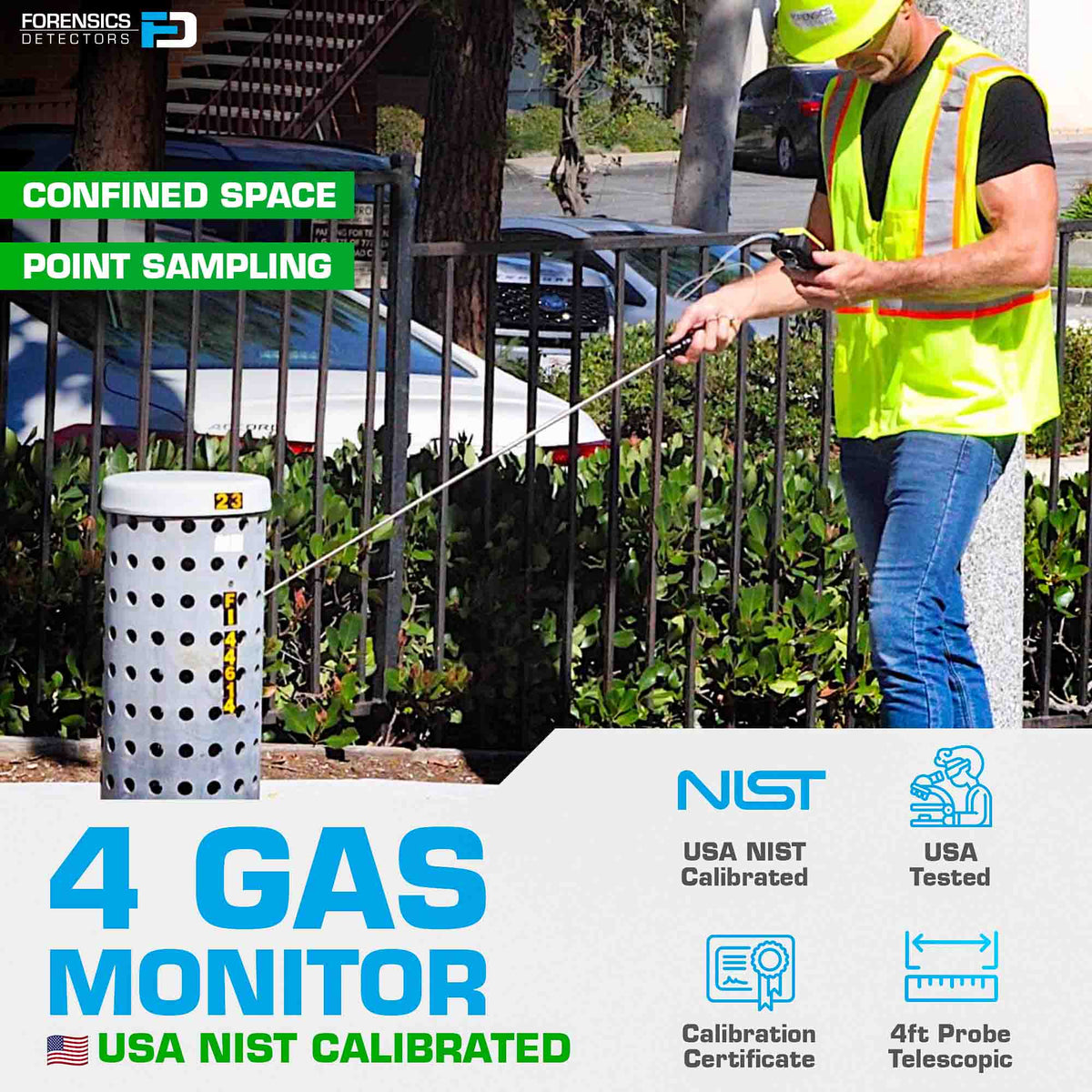 4 Gas Analyzer with USA NIST Calibration