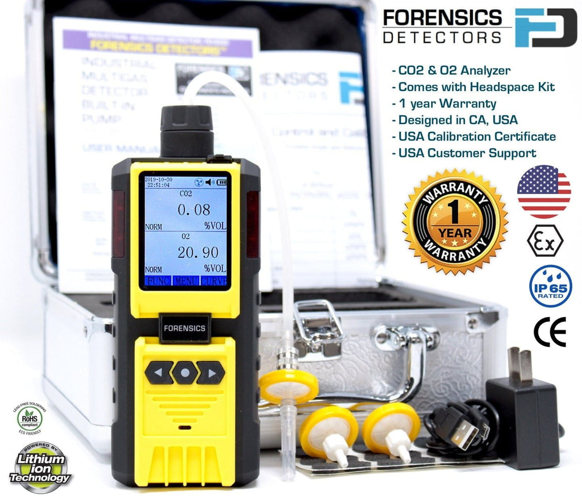 Headspace Analyzer | Carbon Dioxide & Oxygen – Forensics Detectors